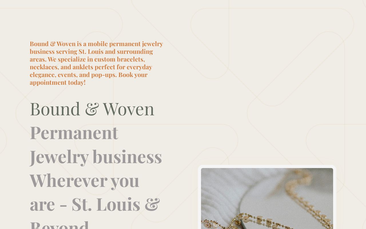 Bound & Woven a mobile Permanent Jewelry Business